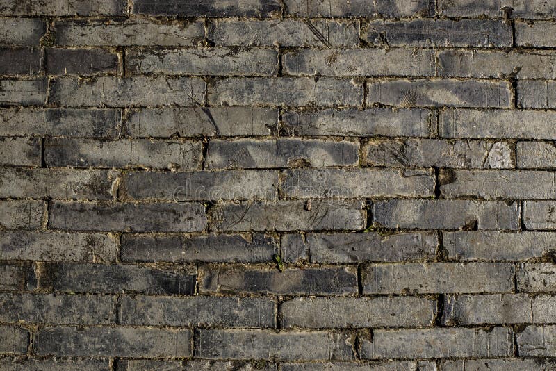Old gray brick wall. stock image. Image of paint, aged - 87269389