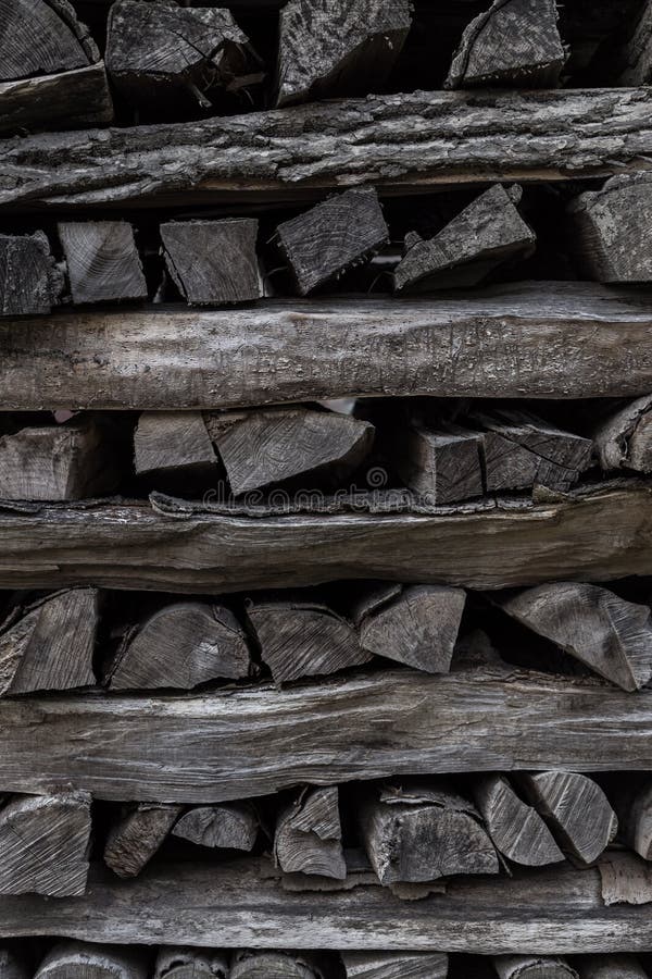 Old and gray logs stock photo. Image of heat, fire, billet - 106867744