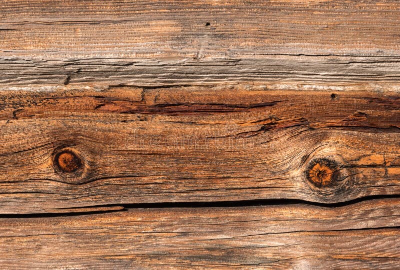 Old Grayed Surface of Planed Log Wall with Branches Stock Image - Image ...