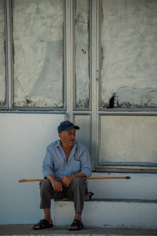 Street Scene of Sofiko with Old Greek Man Editorial Stock Photo - Image ...