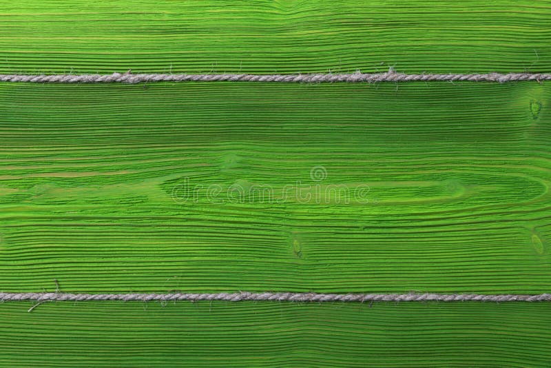 The Old Green Colored Wooden Texture Background with Old Rope Stock ...