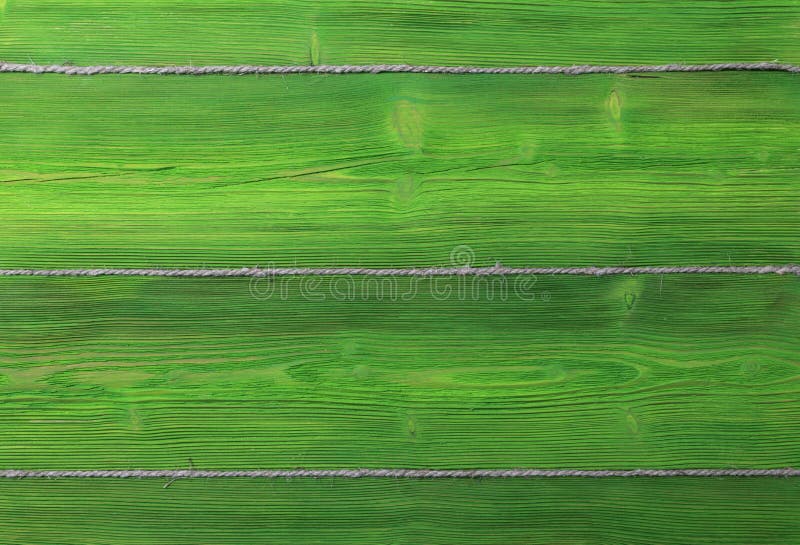 The Old Green Colored Wooden Texture Background with Old Rope Stock ...