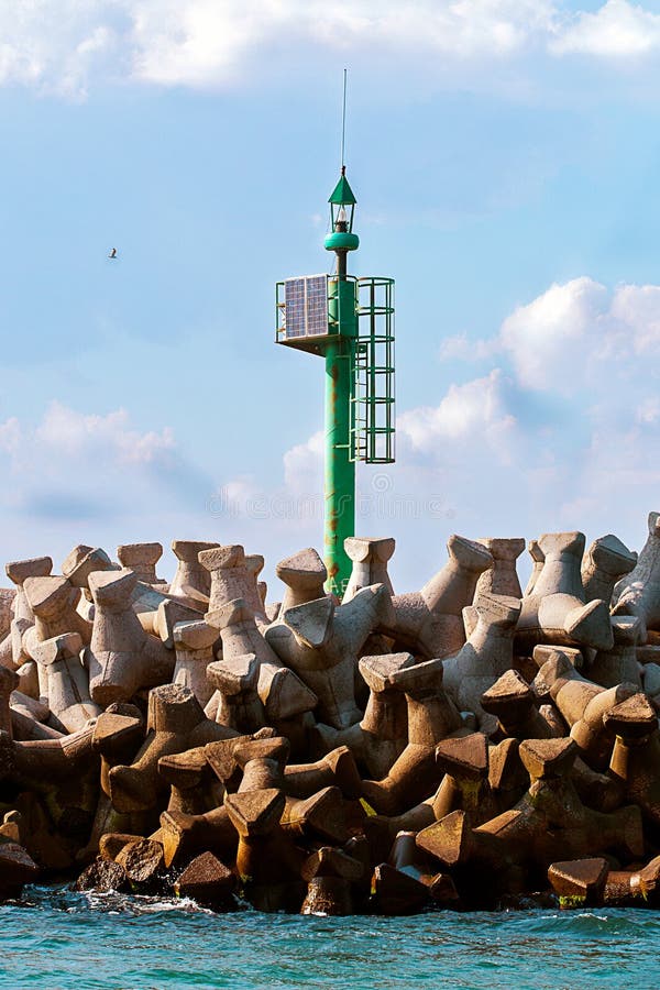 Old green lighthouse stock photo. Image of landscape - 60282160