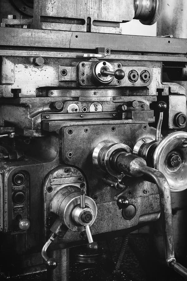 Old Green Machine for Producing Tools Stock Image - Image of clamp ...