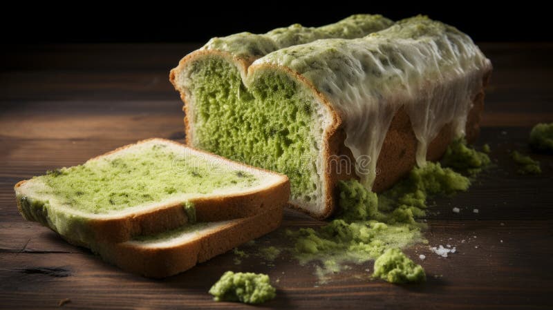 The Old Green Mold on the Rye Bread. Spoiled Food Stock Image - Image ...