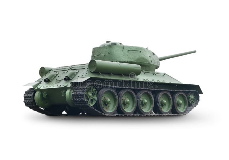 Front View of a Tank Isolated Stock Image - Image of forces, history ...