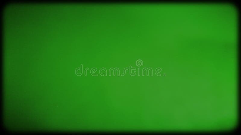 Old Green TV Screen. Effect of an Old TV with a Kinescope on a Green ...