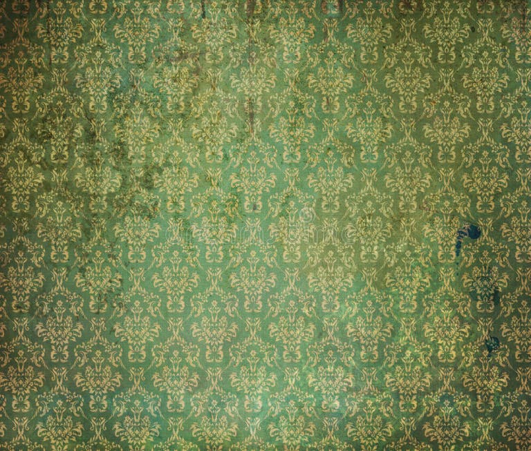 Old green wallpaper stock photo. Image of grunge, household - 13983988