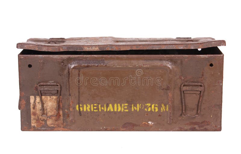 Old Grenade Box stock photo. Image of white, worn, used - 40249148