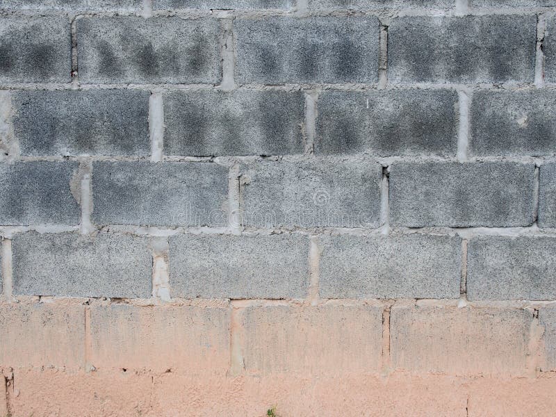 Old Grey Brick of Wall Blocks Stock Photo - Image of front, concrete ...