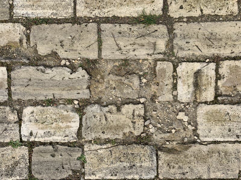 Old grey bricks background stock image. Image of street - 199944845