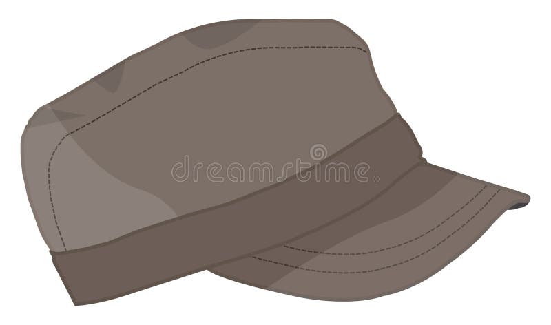 Old grey cap, icon stock illustration. Illustration of icon - 261385951