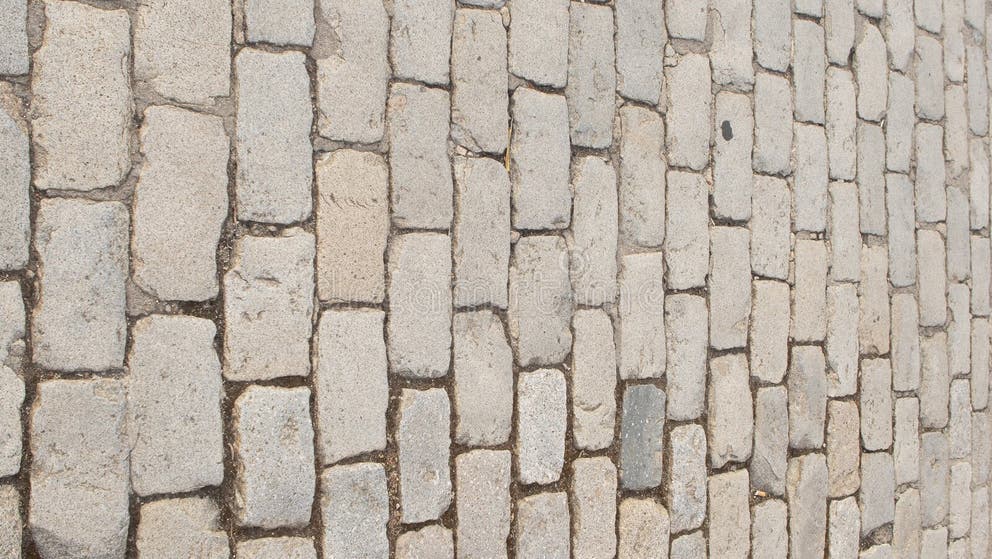 Old Grey Coloured Cobblestone Floor with Rectangular Shape Stock Photo - Image of surface ...