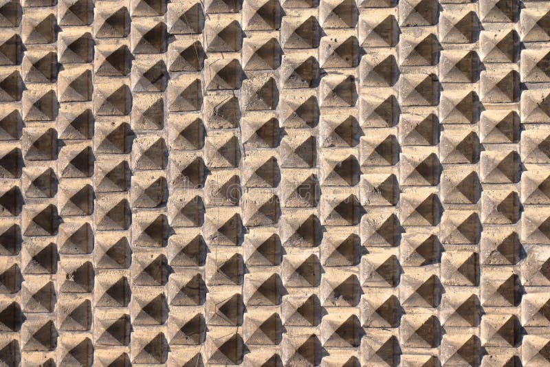 Old Grey Concrete Wall, Pyramid, Pyramidal Shape Stock Image - Image of ...