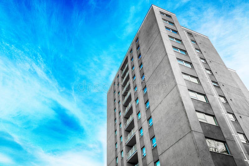 Tower Block Council Housing in the UK Stock Photo - Image of benefit ...