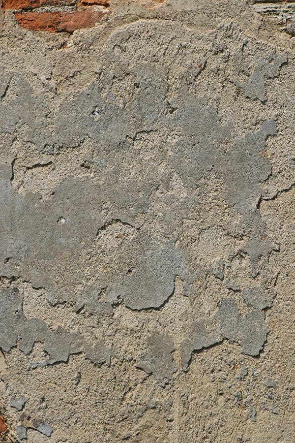 Old Grey Unpainted Plaster Wall with Cracks Stock Image - Image of ...