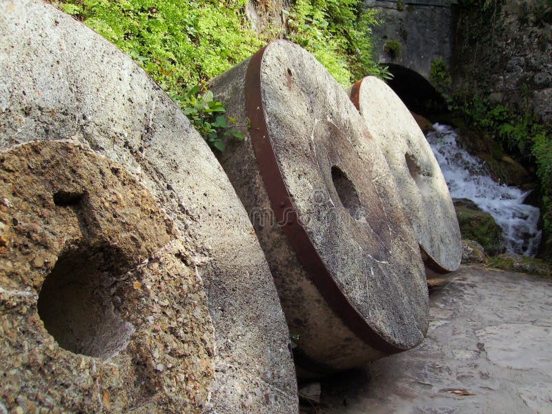 Old Grinding Stones stock image. Image of wheel, date - 19974173