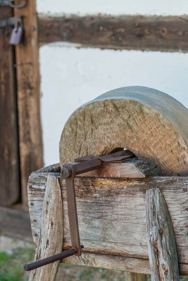 The old grindstone stock image. Image of manual, flour - 77855169