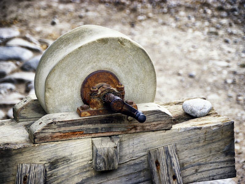Old grindstone stock photo. Image of stone, grinder, antique - 37550980