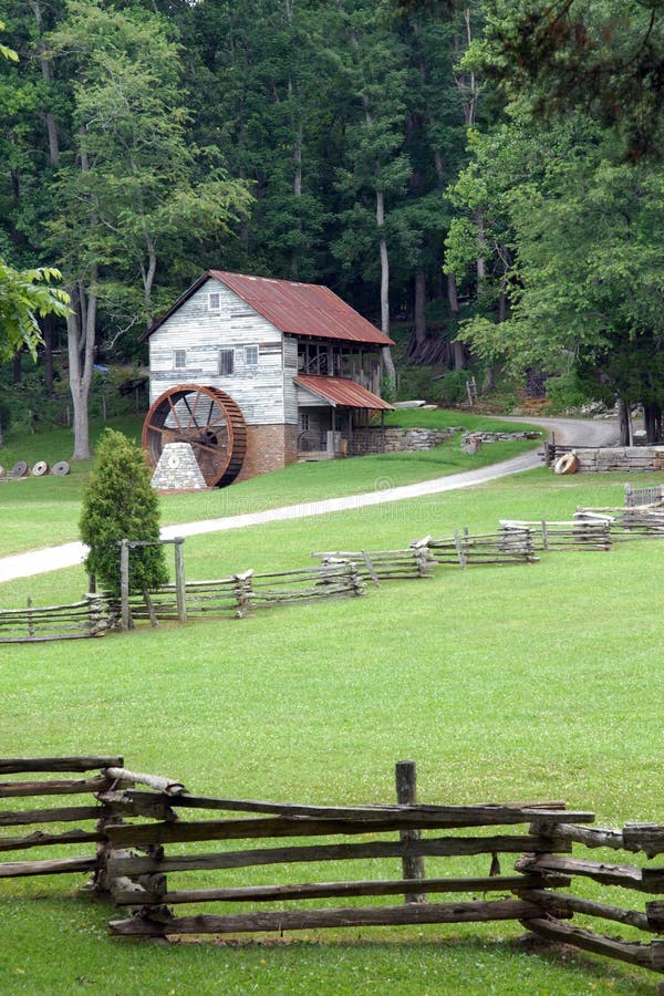 Old Grain Mill in Autumn stock image. Image of pond, water - 1992849