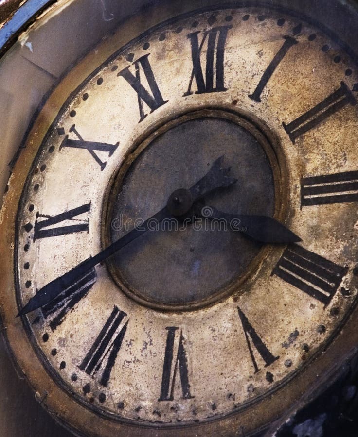 Old grunge clock stock image. Image of retro, hours, antique - 1439567