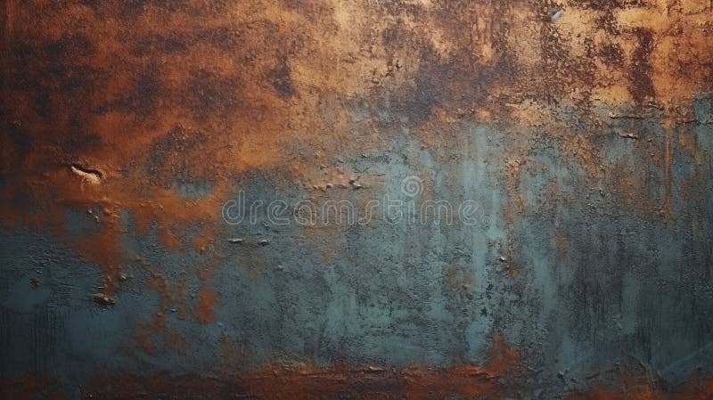 Old Grunge Copper Bronze Rusty Texture Background. Distressed Cracked ...
