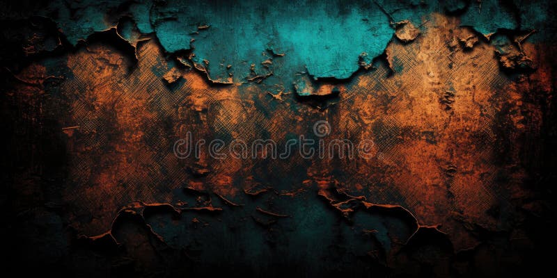 Old Grunge Copper Bronze Rusty Texture Background. Distressed Cracked ...