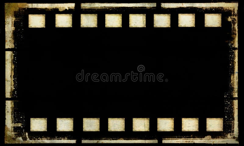 Old Grunge Film Strip Frame. Stock Illustration - Illustration of ...