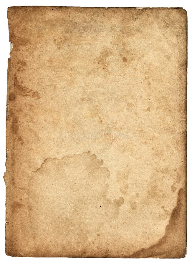 Old Grunge Isolated Piece of Paper Stock Photo - Image of toned, sheet ...