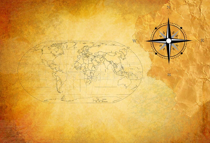 Ancient map background stock illustration. Illustration of painting ...