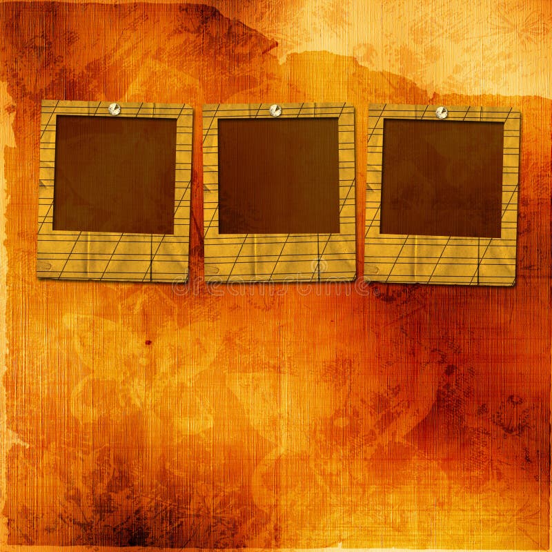 Old Grunge Paper Slides on Ancient Background Stock Illustration ...