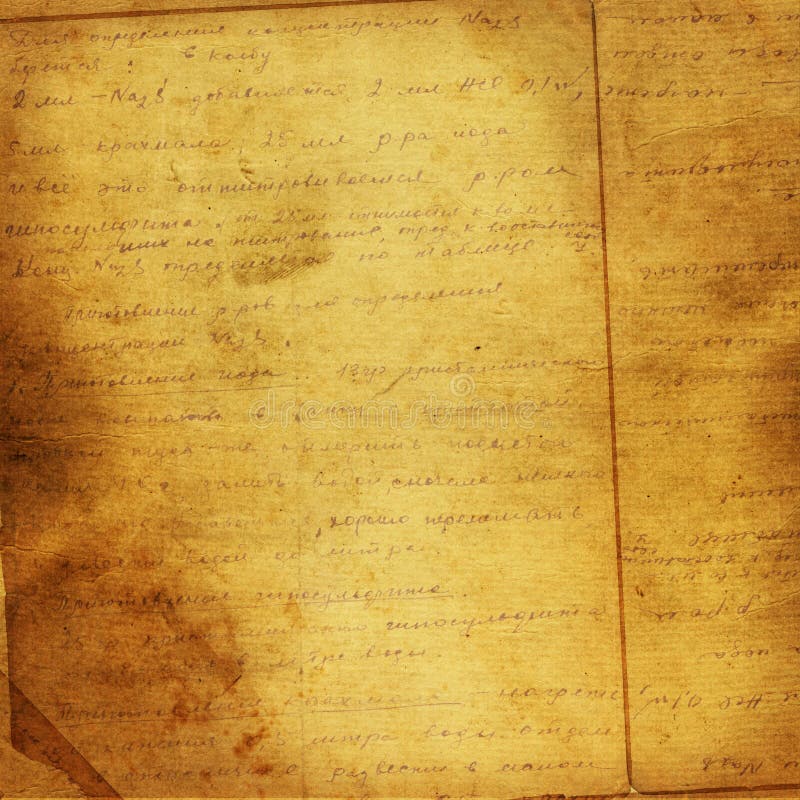 Old Grunge Paper with Writing Handwriting Stock Illustration ...