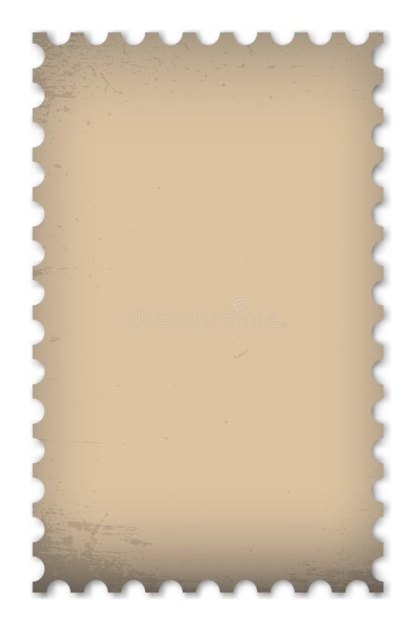 Old Grunge Postage Stamp. Clean Postage Stamp Template. Postage Stamp ...
