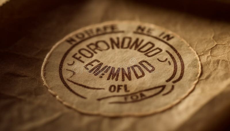 An Old Grunge Rubber Stamp on Paper Generated by AI Stock Illustration ...