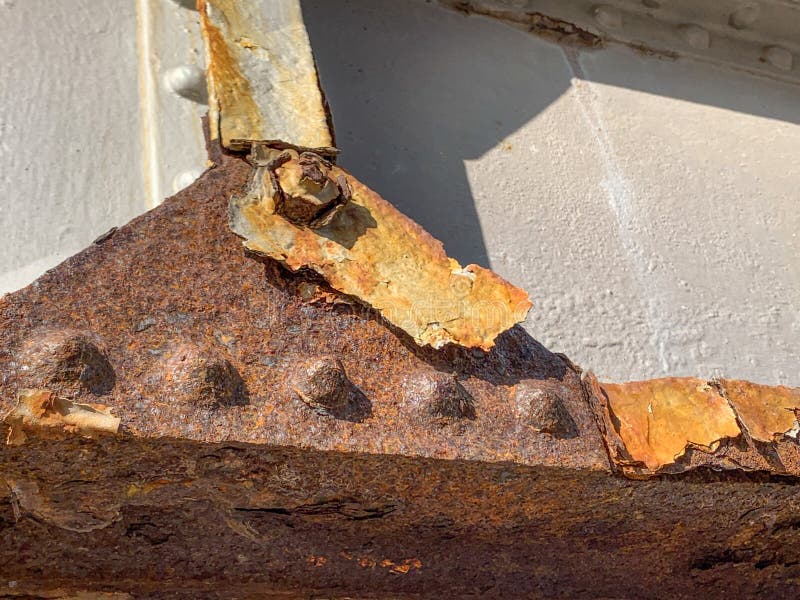 Flaking Cracking Rustic Old Metal Background and Rust Stock Image ...