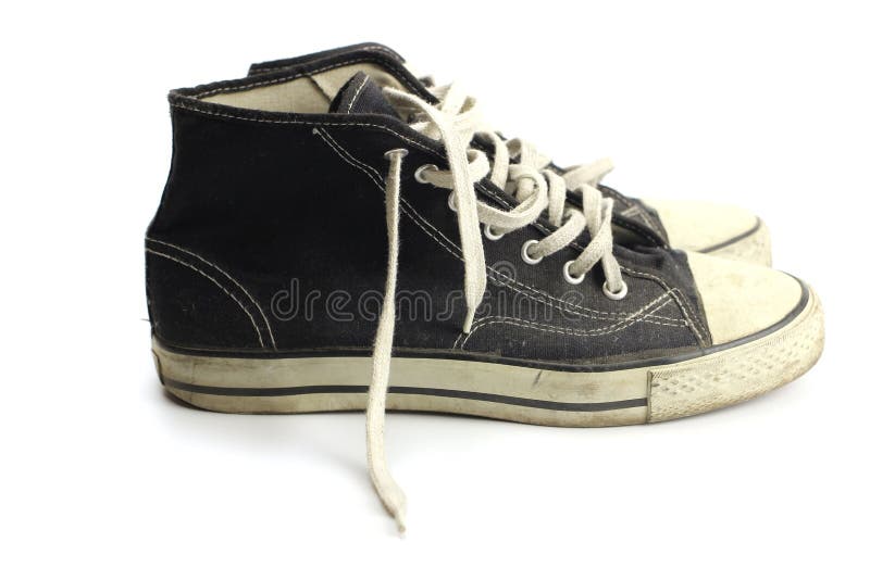 Old Grunge Sneakers Isolated on White Stock Image - Image of Old Grunge Sneakers Isolated on White Stock Image - Image of
