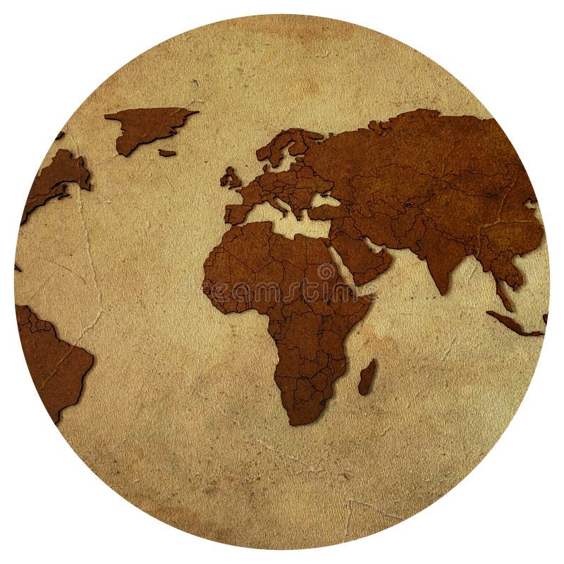 Old, Grunge world map stock image. Image of earth, paper - 265174149