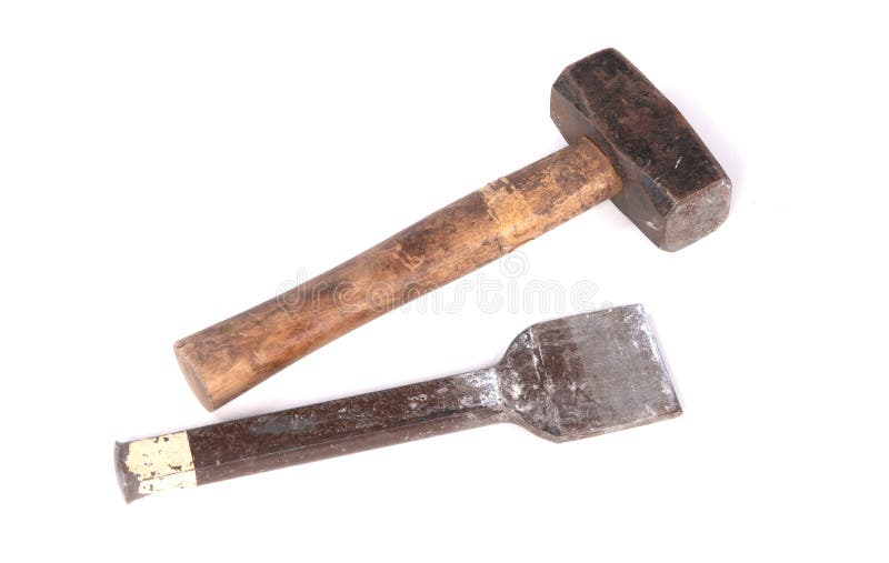 Old Grungy Chisel for Stone Works Stock Image - Image of steel, metal ...