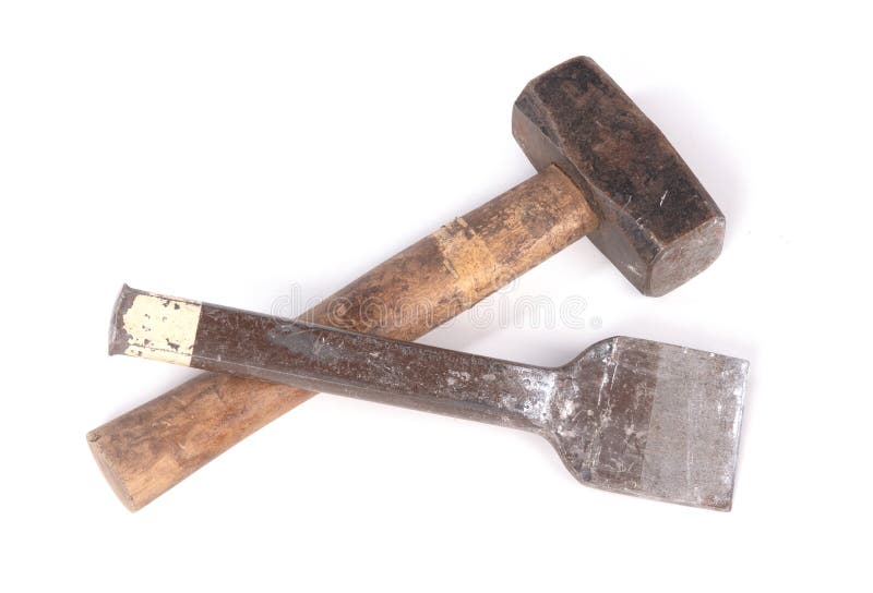Old Grungy Chisel for Stone Works Stock Image - Image of grungy, iron ...