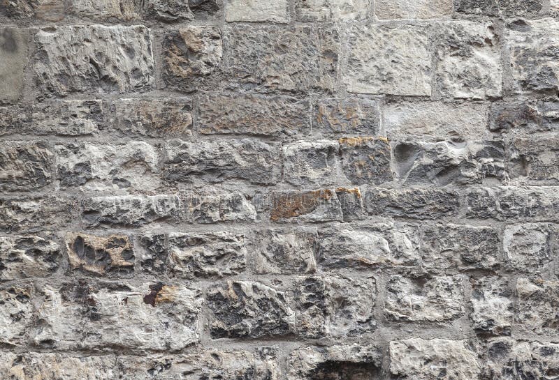 Old Grungy Gray Brick Wall, Closeup Texture Stock Image - Image of ...
