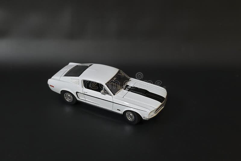 Old GT Car with a Black Line in a Dark Background Stock Image - Image ...