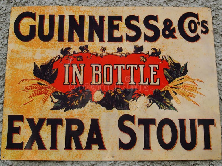 Old Guinness Sign editorial photography. Illustration of guinness ...