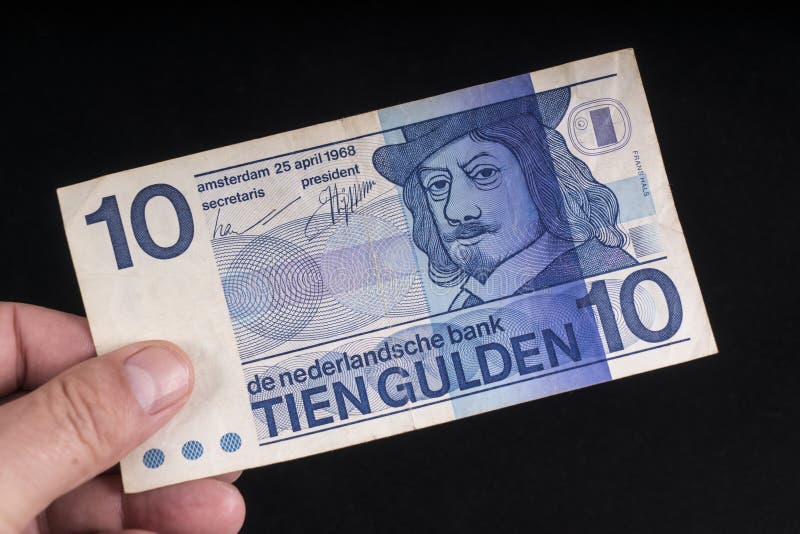 An old Dutch banknote editorial stock photo. Image of banner - 101257138