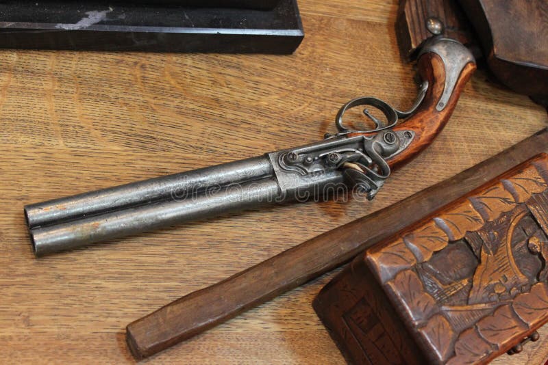 Antique gun stock photo. Image of antiques, firearm, metal - 1264142
