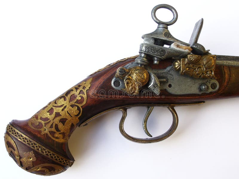 Old-fashioned gun stock image. Image of model, history - 10578003