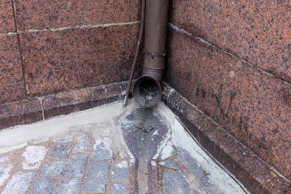 The old gutter stock image. Image of rainwater, metallic - 279037977