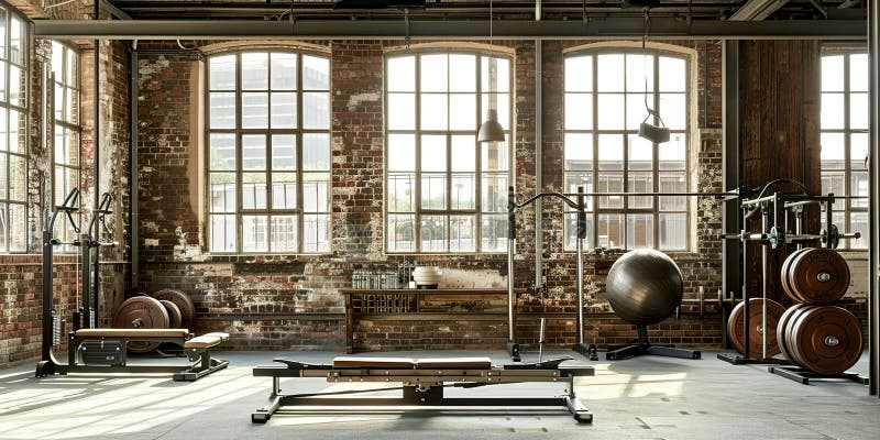 An old gym stock image. Image of interior, equipment - 327618105
