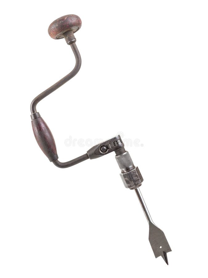 Old hand drill stock image. Image of bore, antique, carpentry - 46233587