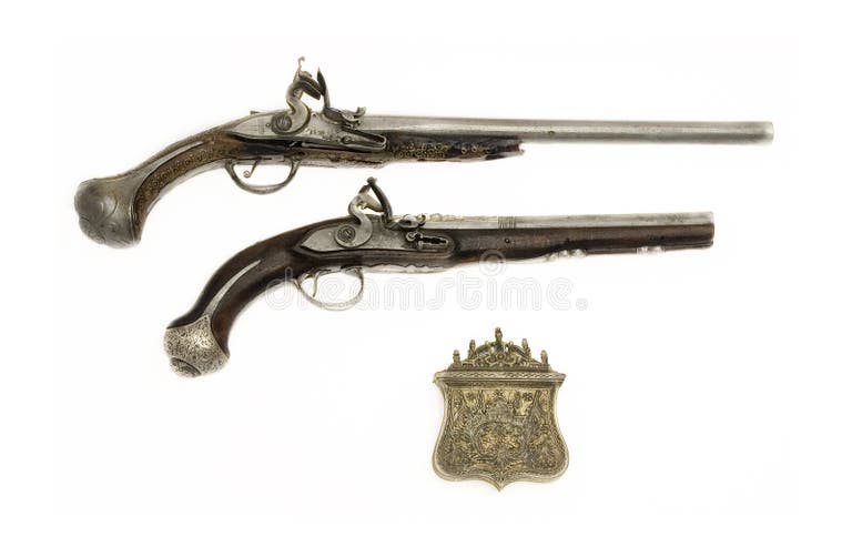 Old hand guns stock photo. Image of sculptured, bullet - 1255518