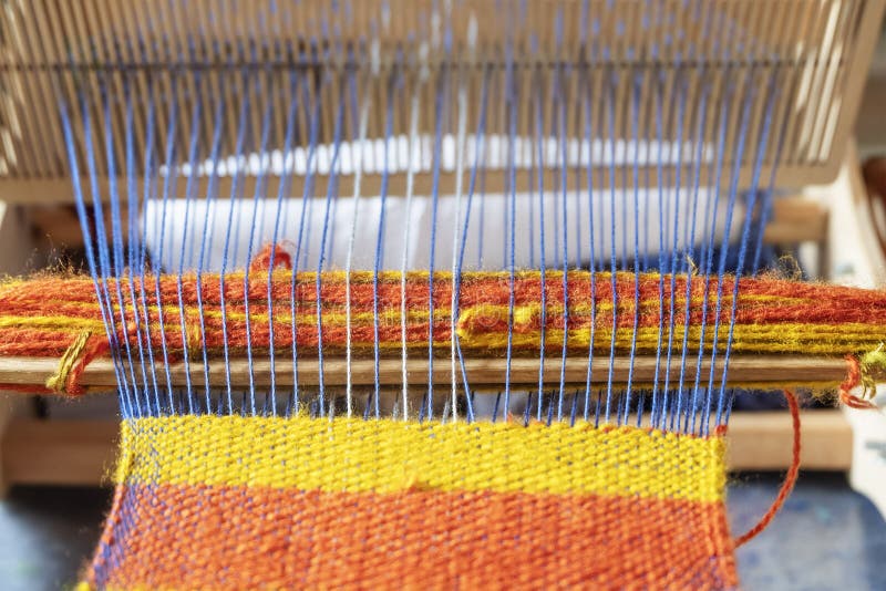 An Old Hand Loom. Handloom. Fabric Production Stock Image - Image of ...